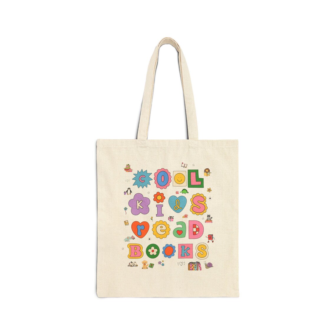 Cute Book Reading Teacher Tote Bag for School Librarian or Elementary ...