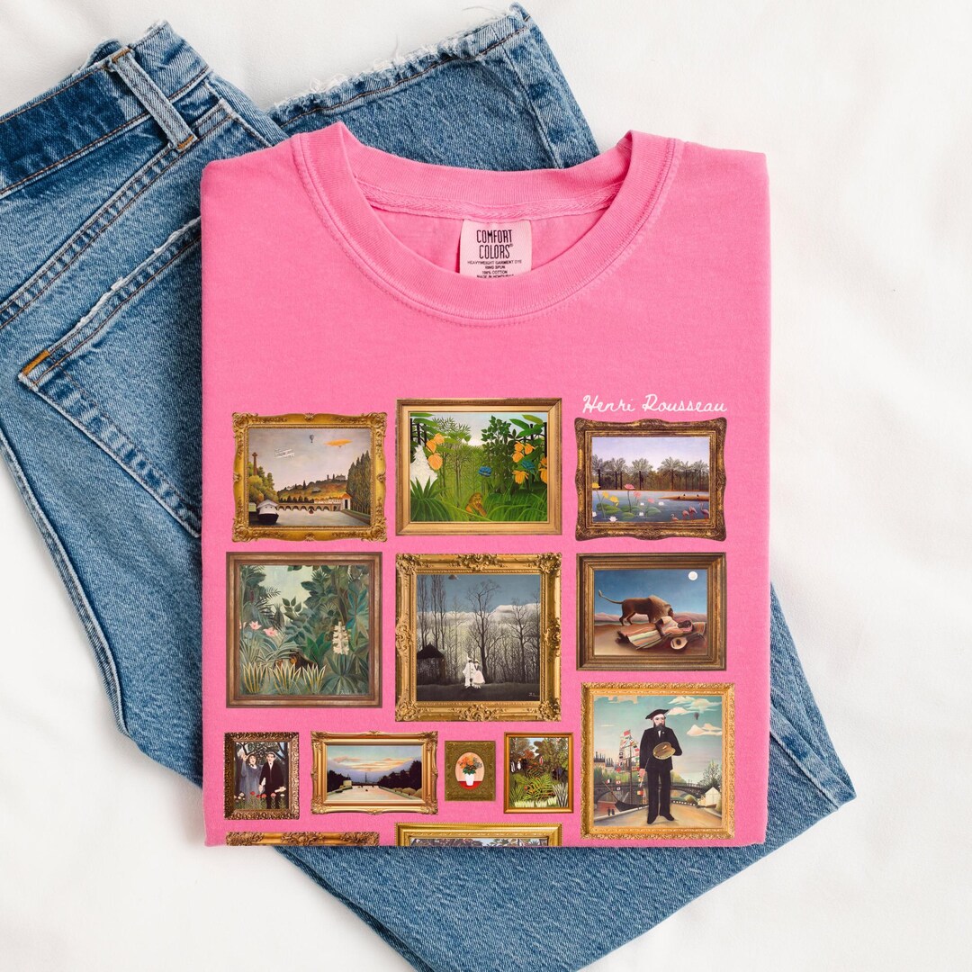 Henri Rousseau Art History Tee Shirt for Museum Lover, French Post ...