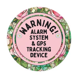 Cute Alarm System Sticker for Car or Trailer: Colorful Maximalist Style ...