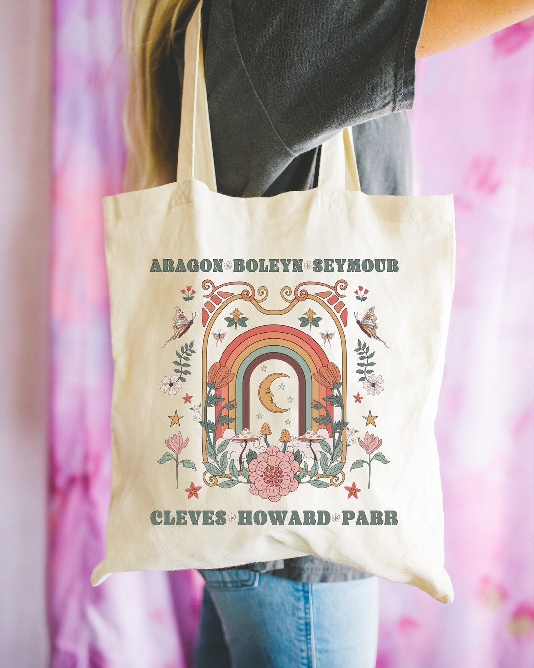 Boho Celestial History Tote Bag for History Lover: Henry the Viii's ...