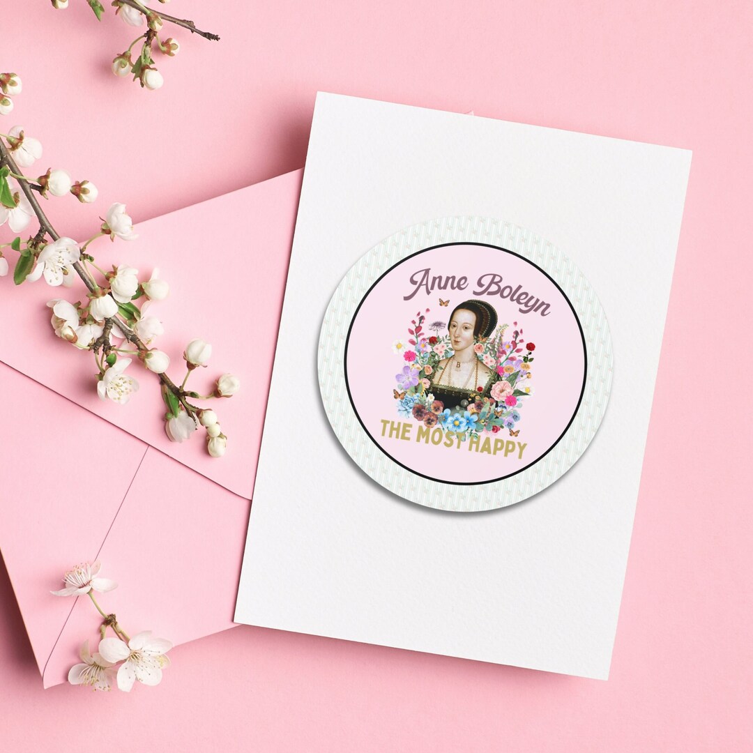 Floral Anne Boleyn Sticker, History Lover or History Teacher Thank You ...
