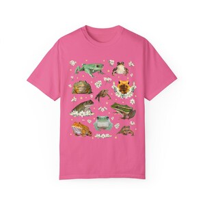 Weirdcore Frog Tee Shirt With Stars, Cute Floral Dreamcore T-shirt ...
