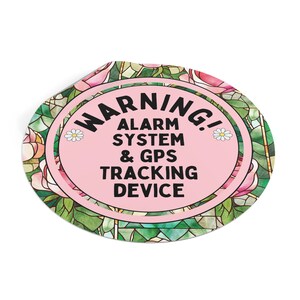 Cute Alarm System Sticker for Car or Trailer: Colorful Maximalist Style ...