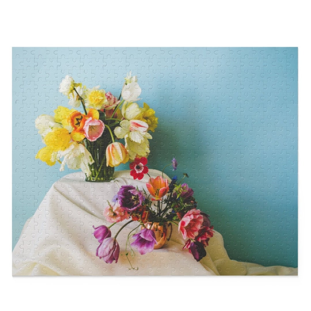 Spring Flower Puzzle: 500 Pieces | Cute Flower Gift for Puzzle Lover ...