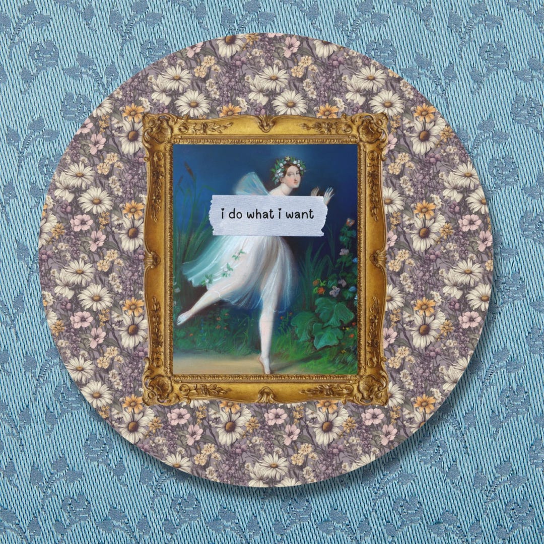 Funny Art History Sticker: Carlotta Grisi, Funny Saying Sticker for ...