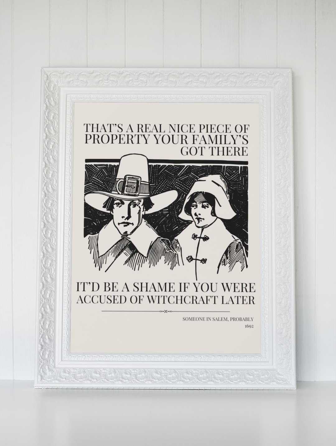 Spooky American History Poster Print, History Buff Who Loves Witchy ...