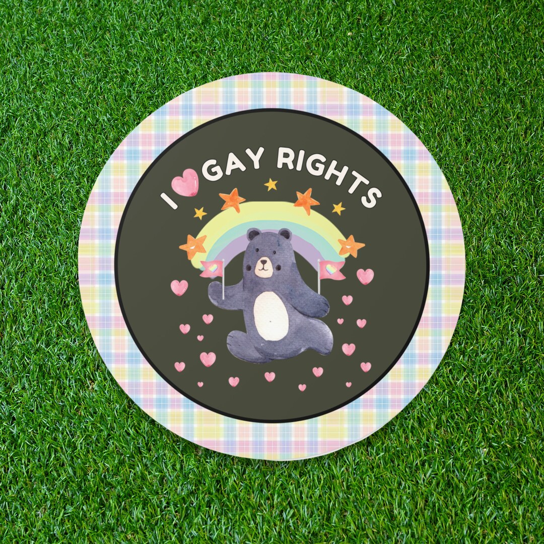 Adorable Gay Rights 90s Aesthetic Sticker, Colorful Kitschy Rainbow ...