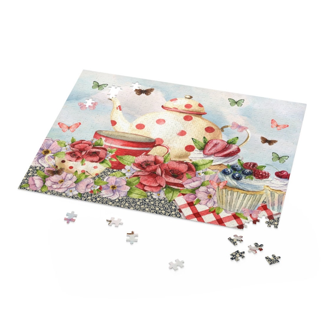 Cottagecore Teapot Puzzle for Adults: 16x20 Inches 500 Pieces - Etsy