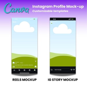 UPDATED! 2025 Instagram Profile Mock-up Editable Canva Templates ...