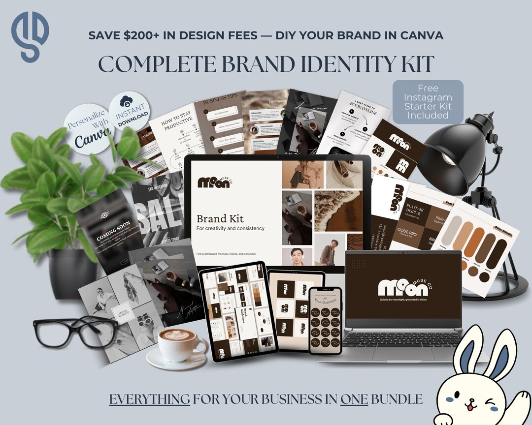 Small Business Brand Kit Canva Template – Editable Branding Kit for ...