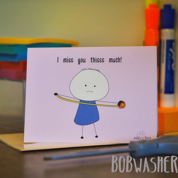 Miss You Cards - Etsy