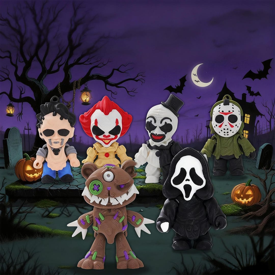 Halloween Horror Movie Character 3D Printed Desk Decor, Unique Spooky ...