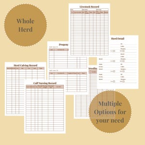 Cattle Management Log Book, Herd Records (digital Download) - Etsy