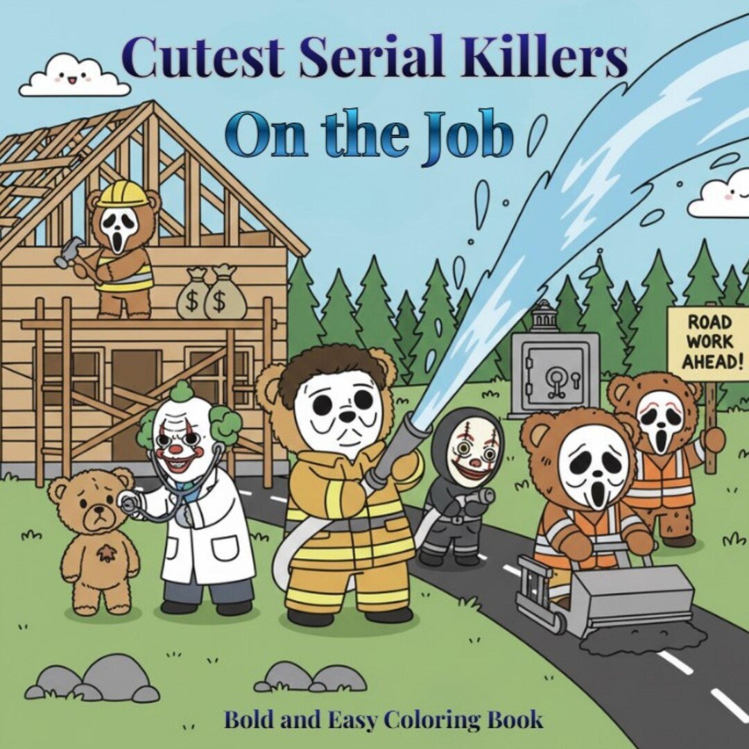 70 Cutest Serial Killers at Work Coloring Book | Bold & Easy | Cute and ...