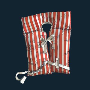 Vintage Life Jacket Art Print - Etsy