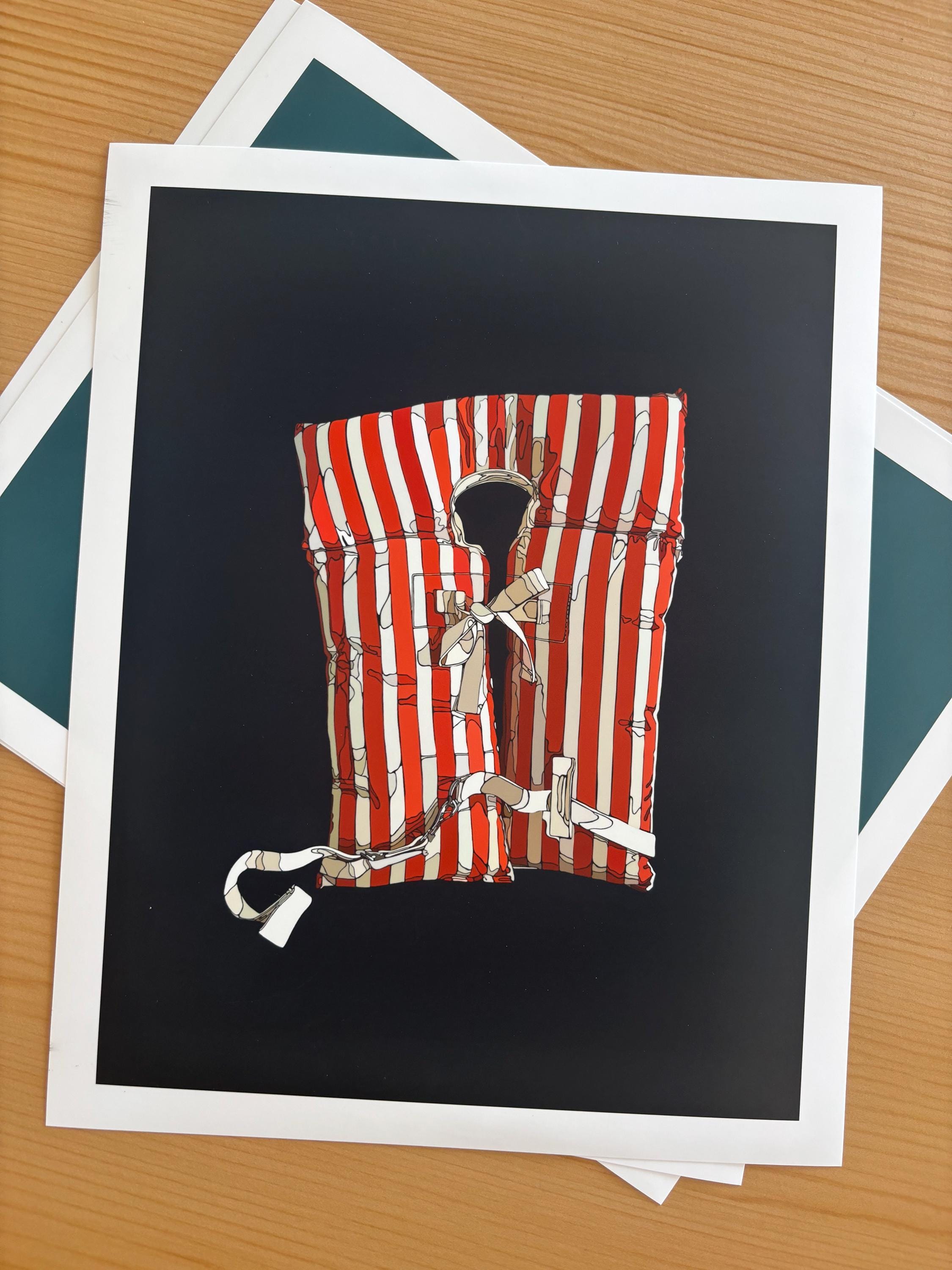Vintage Life Jacket Art Print - Etsy