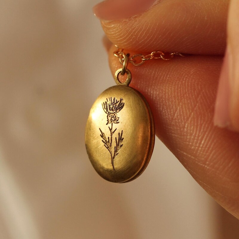 Gold Locket Necklace - Etsy