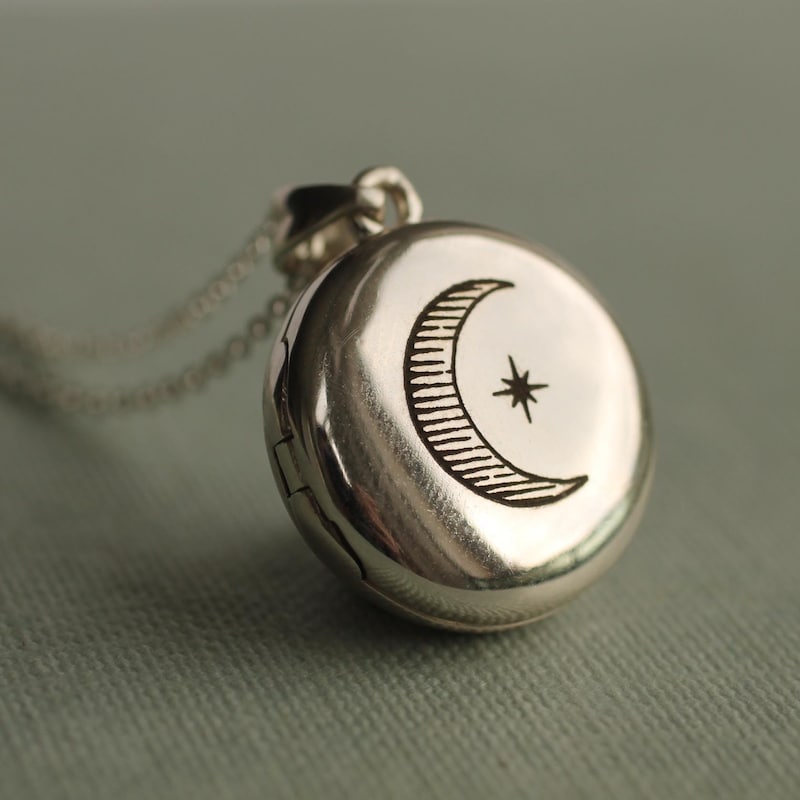 Moon Locket - Etsy