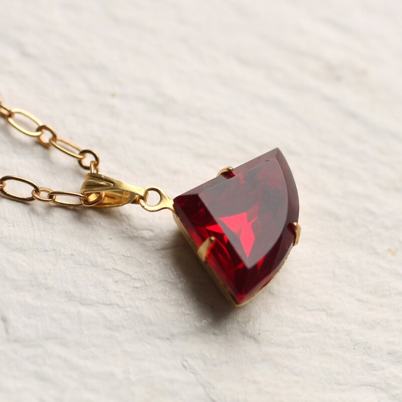 Red Ruby Necklace - Etsy