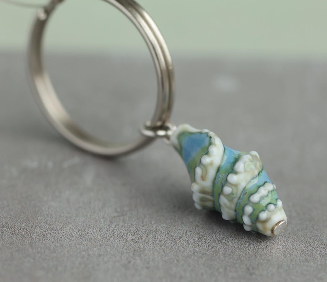 Tiny Seashell Charm Keyring, Good Luck Gift, Bag Charm, House Warming ...