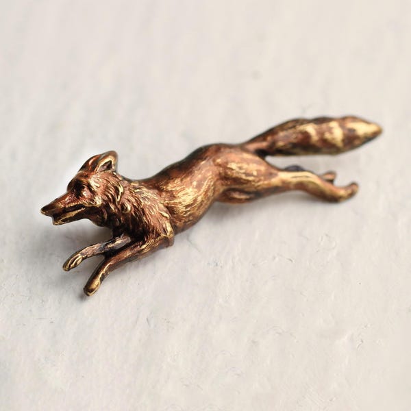 Fox Brooch - Etsy