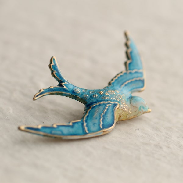 Bluebird Brooch - Etsy