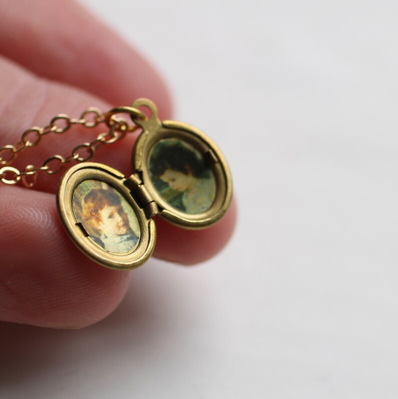 Tiny Small Locket Gold Locket With Photos Customised Photo - Etsy