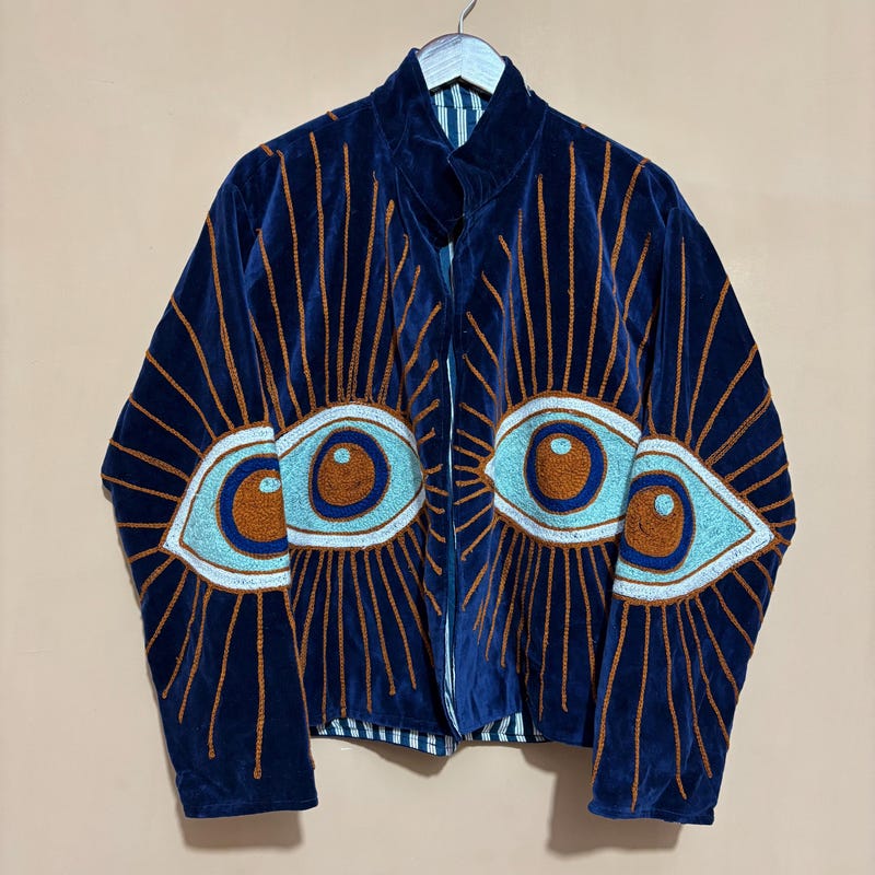 Velvet Evil Eye Jacket - Etsy UK