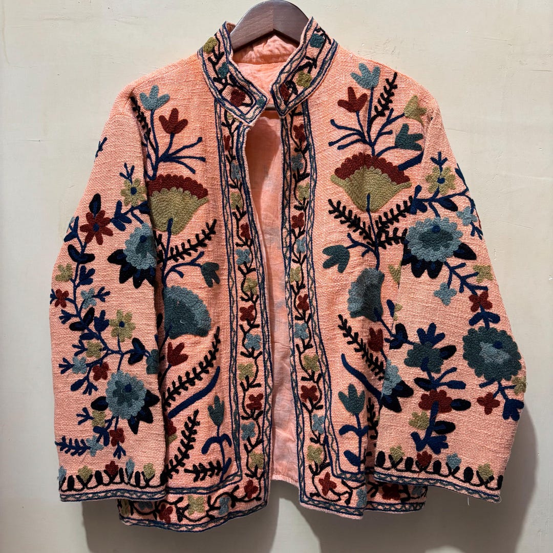 Suzani Jacket, Handmade Tnt Jacket, Cotton Tnt Suzani, Embroidery ...
