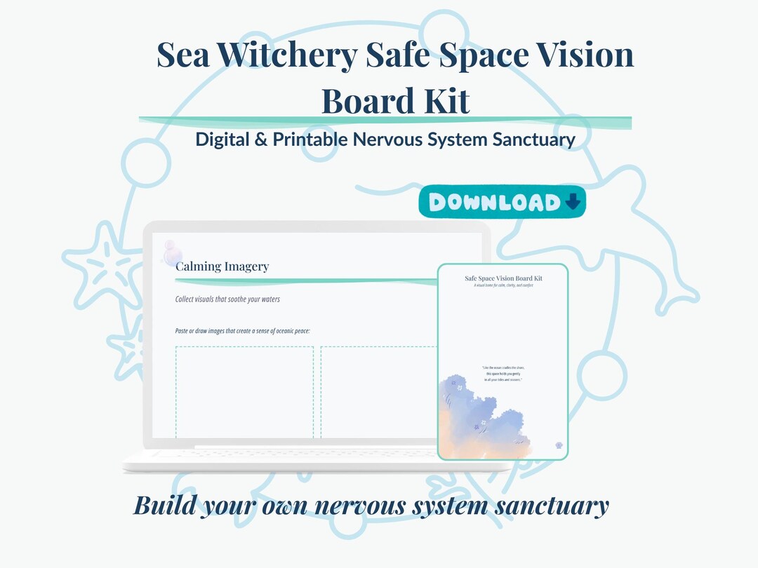 Safe Space Vision Board Kit – Healing Journal & Trauma Recovery Planner ...