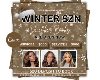 December Bookings Flyer, Book Now Flyer, December Appointment Flyer ...
