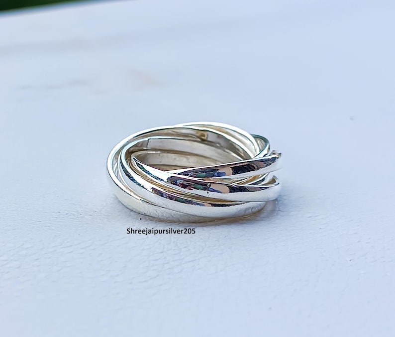 925 Sterling Silver Rolling Ring: Handmade Unisex Spinner Jewelry - Etsy