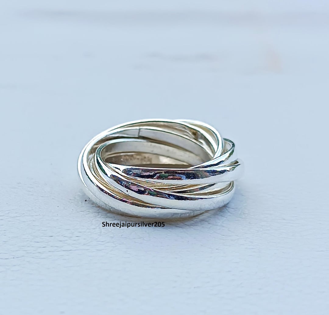 925 Sterling Silver Rolling Ring: Handmade Unisex Spinner Jewelry - Etsy