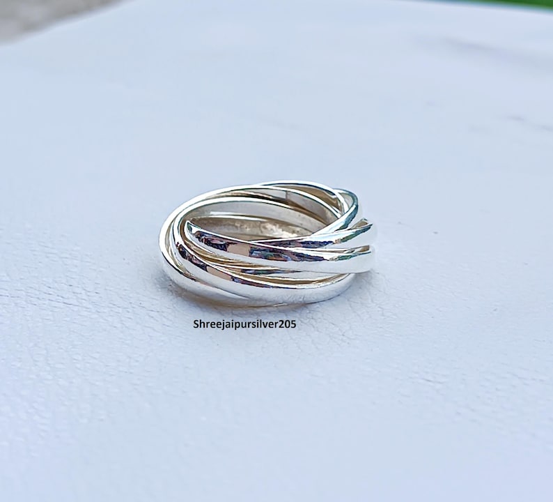925 Sterling Silver Rolling Ring: Handmade Unisex Spinner Jewelry - Etsy