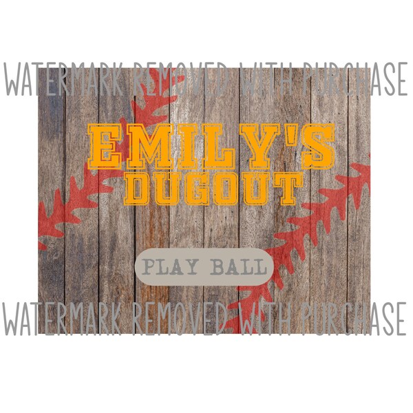 Baseball Dugout Sign - Etsy