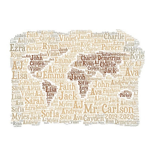 World Map Words - Etsy
