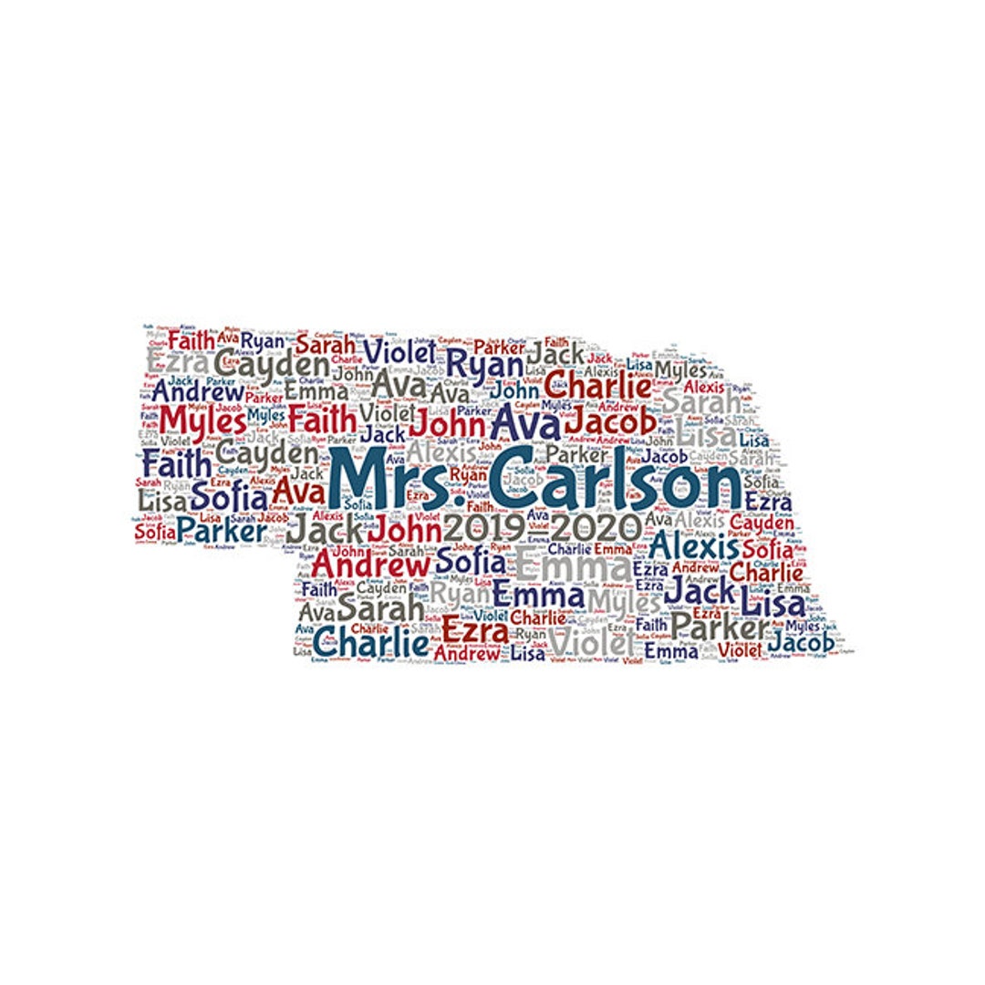 Nebraska US STATE Digital Word Cloud Art Print Makes Great Gift Add ...