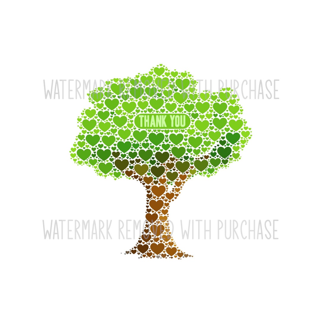 INSTANT Digital Download - Thank You TREE - Svg Pdf Png Jpg - Makes ...