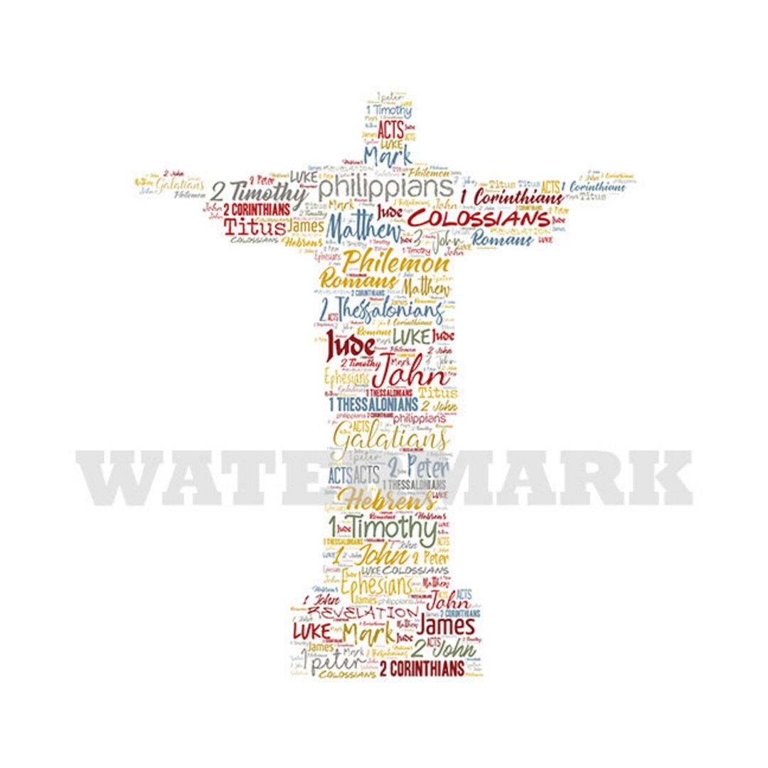 Descarga digital INSTANTÁNEA NUEVO TESTAMENTO Biblia Jesús Word Cloud ...