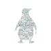 Digital PENGUIN Word Cloud Art Great Teacher Appreciation Gift Add ...