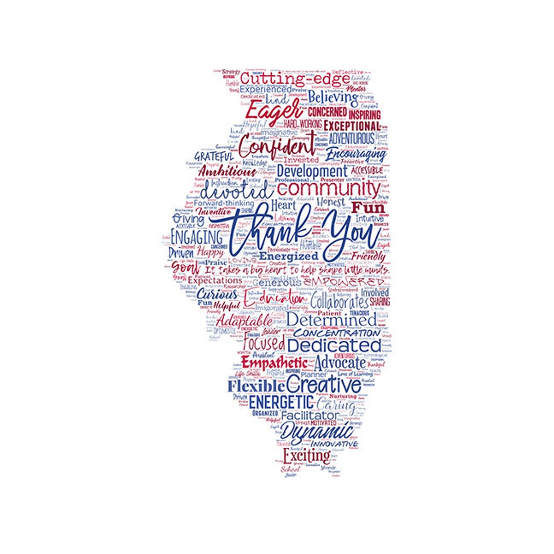 Mixed Fonts - Any US STATE Digital Word Cloud Art Wordle Makes Great ...