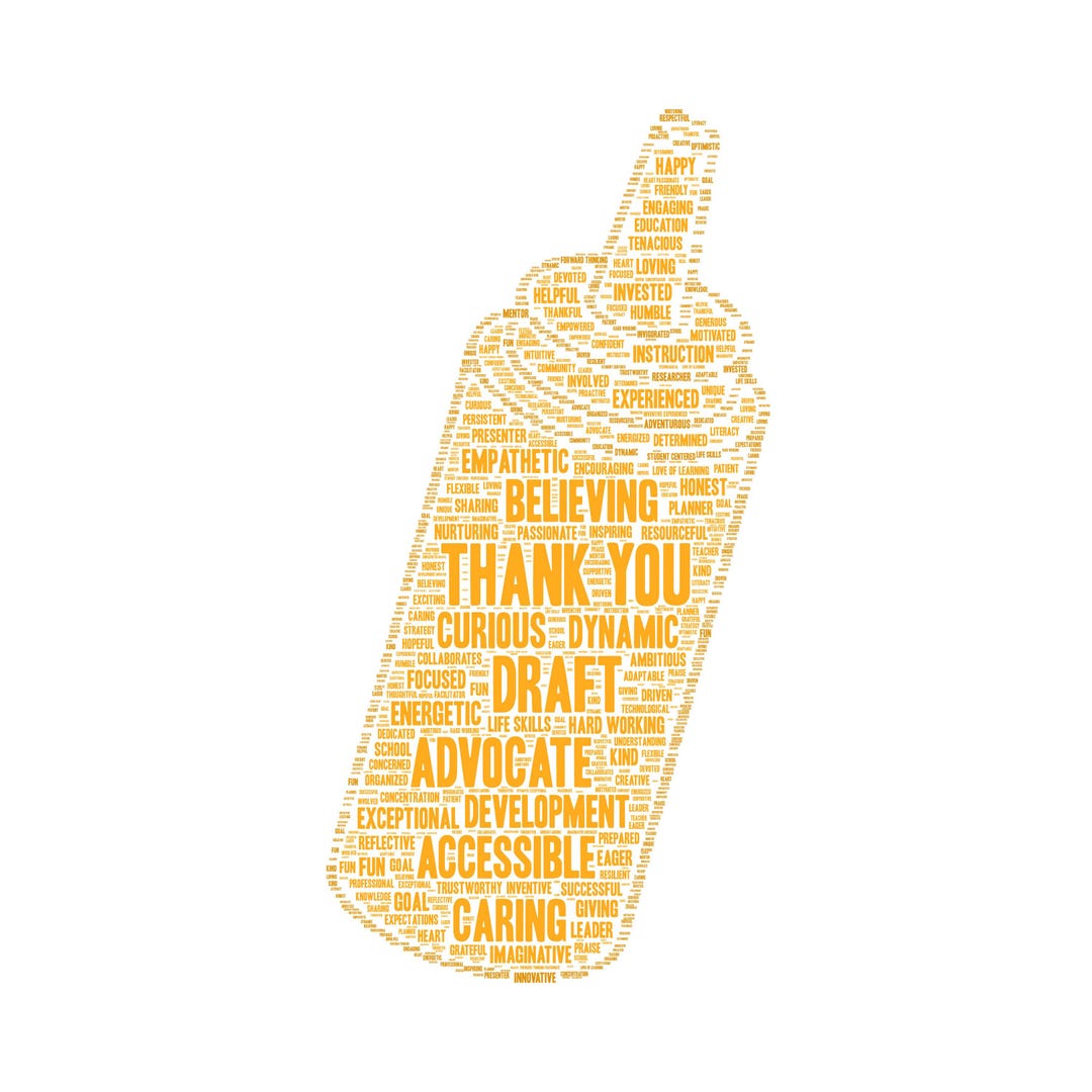 Digital MUSTARD Bottle Word Cloud - Great Teacher Appreciation Gift ...