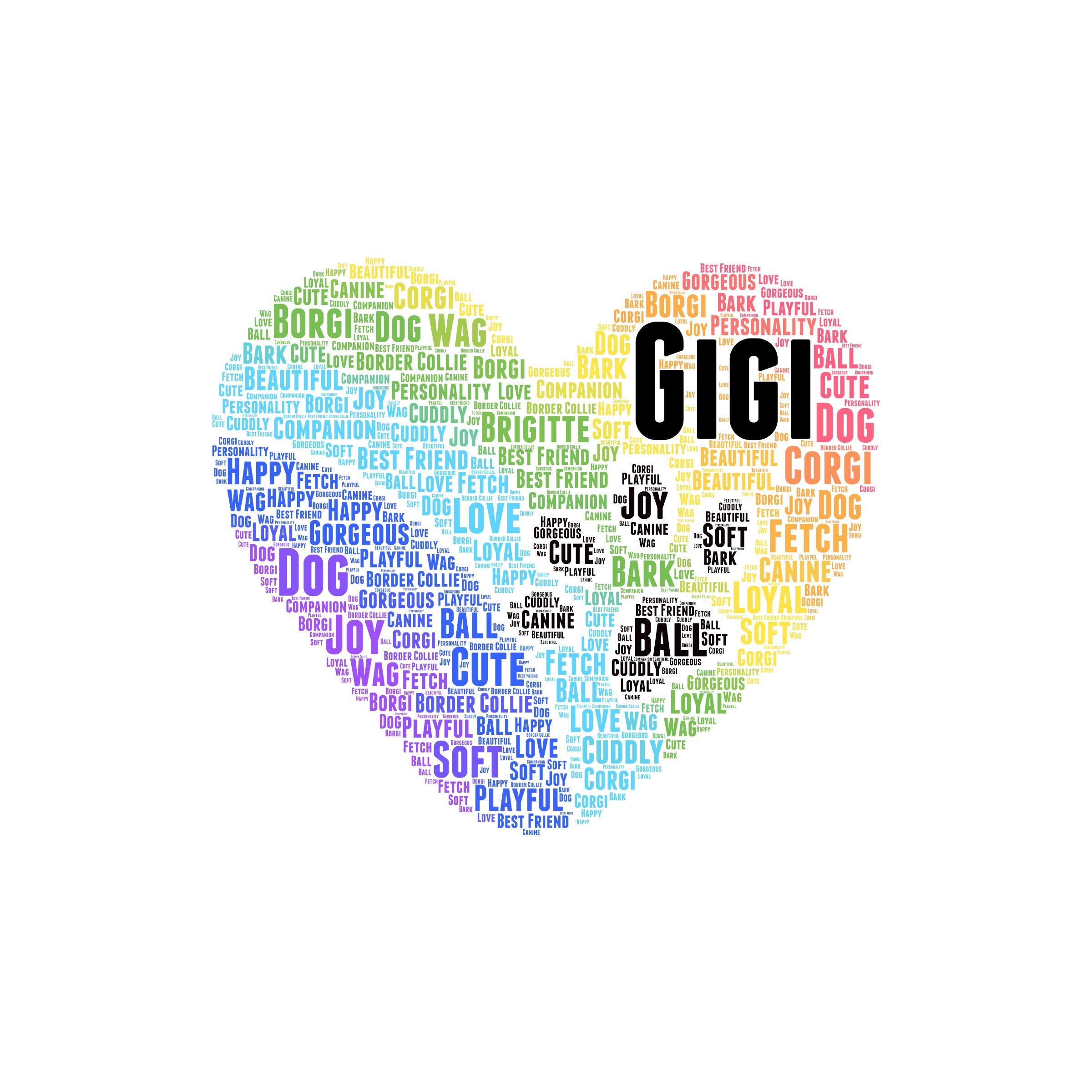 Cute Love Word Collage