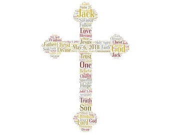 Jesus Cross Word Art - Etsy