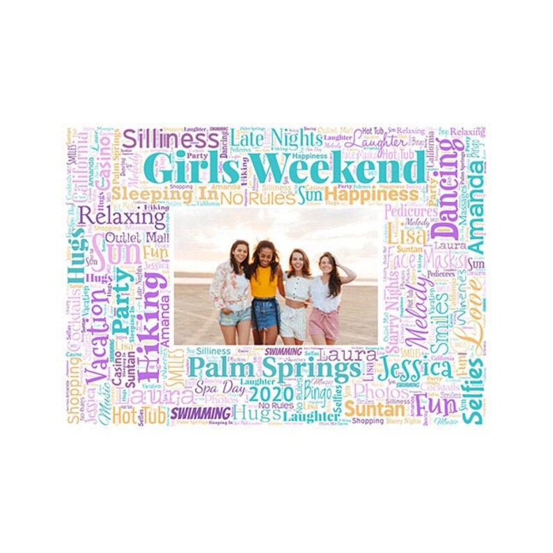 Digital GIRLS WEEKEND Memories Vacation Gift Photo Frame | Etsy