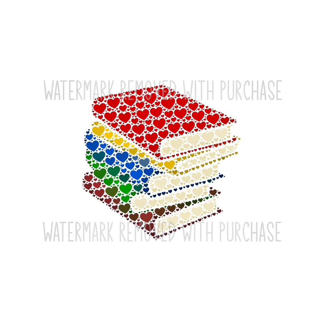 INSTANT Digital Download - Stack of BOOKS - Svg Pdf Png Jpg - Great ...