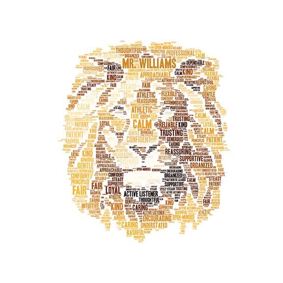 Digital LION - Word Cloud Art - Makes a Great Gift - Corporate Teacher ...