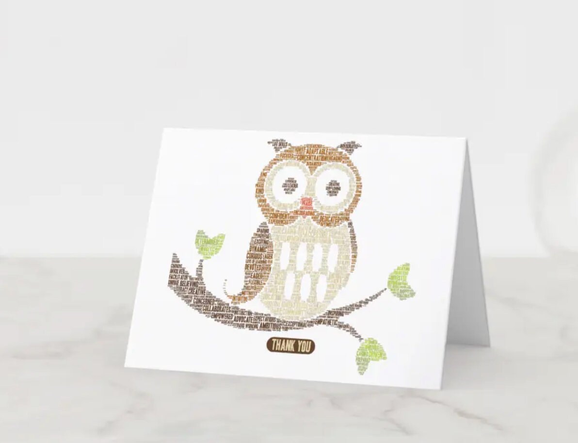 INSTANT Digital Download - Thank You OWL - Svg Pdf Png Jpg - Great Gift ...