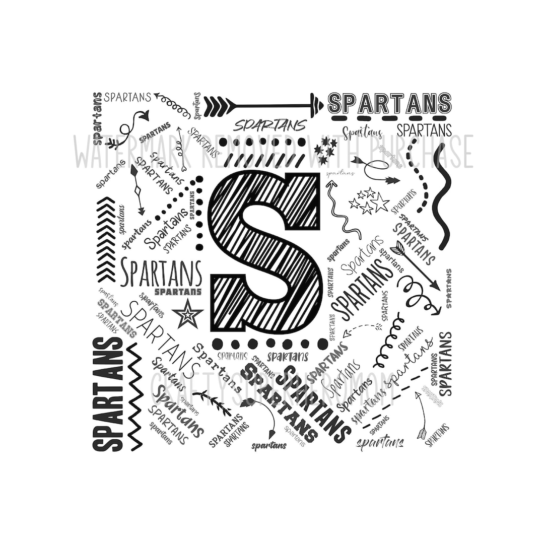 INSTANT Digital Download - SPARTANS - Svg Pdf Png Jpg - Includes 12"x12 ...