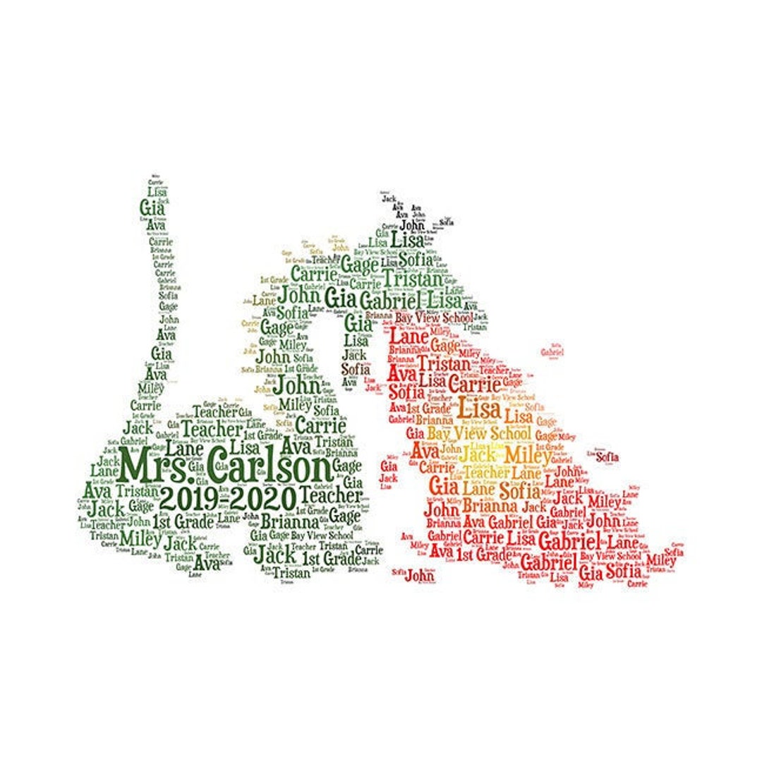 Digital Dragon Word Cloud Art Wordle - Makes a Great Teacher Gift - Add ...